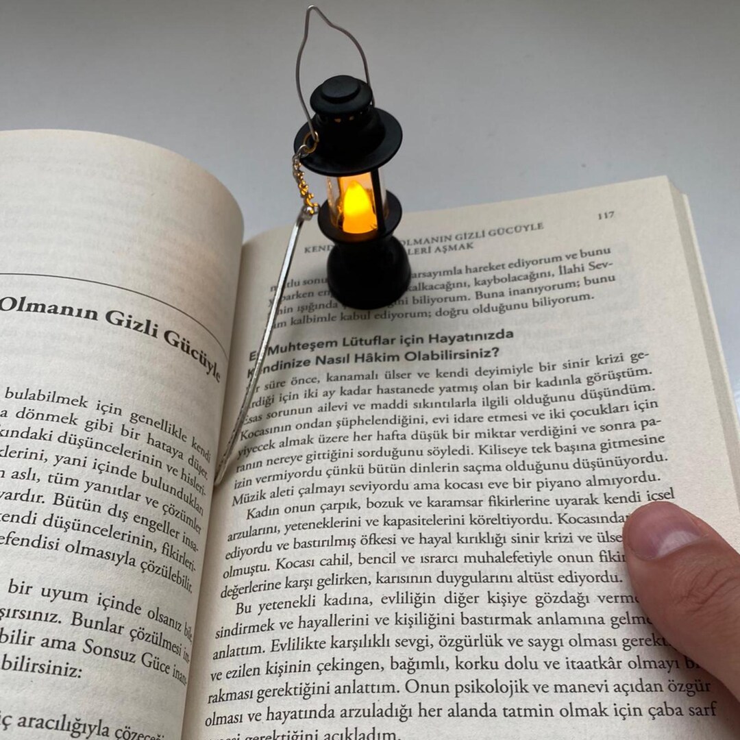 Vintage Lantern Bookmark With Reading Light: Gift for Book Lovers - Etsy
