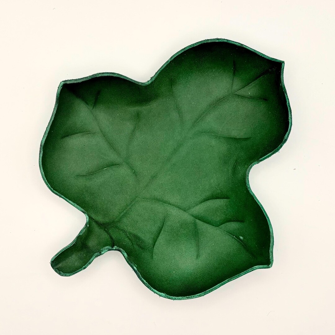 Ivy Leaf Shaped Leather Valet Tray - Etsy