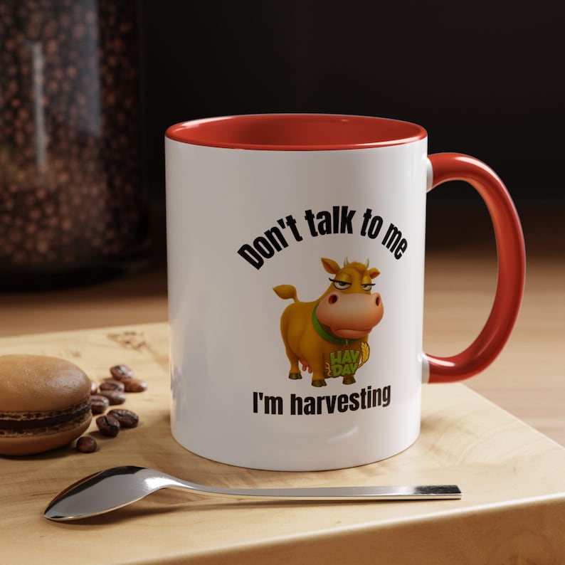 Funny Hay Day Mug, Grumpy Cow Gamer Gift - Etsy