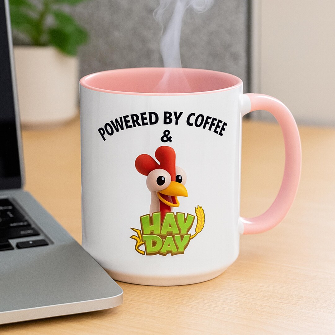 Coffee Gamer Mug – Funny Hay Day Chicken Cup, Gift for Gamers & Coffee ...