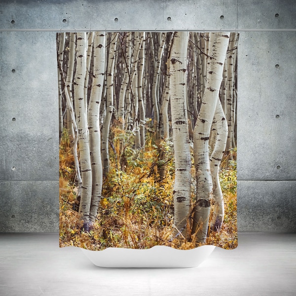 Birch Shower Curtain - Etsy