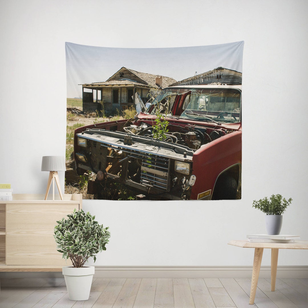 Rustic Car Tapestry, Ghost Town Abandoned Truck, Utah, Gift for ...