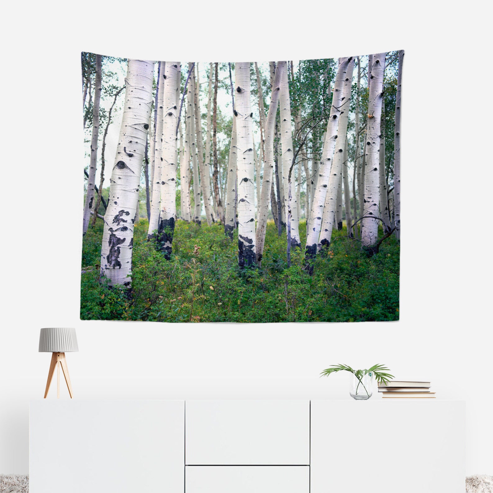 Mountain Birch Forest Wall Tapestry Birch Trees Utah Wall - Etsy