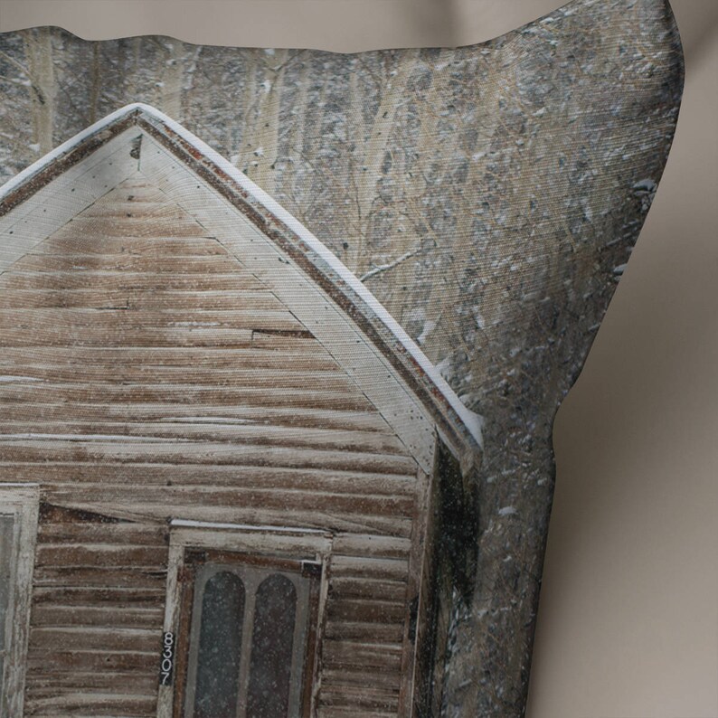 Winter Cabin Rustic Pillow Case Log Cabin Throw Pillow - Etsy