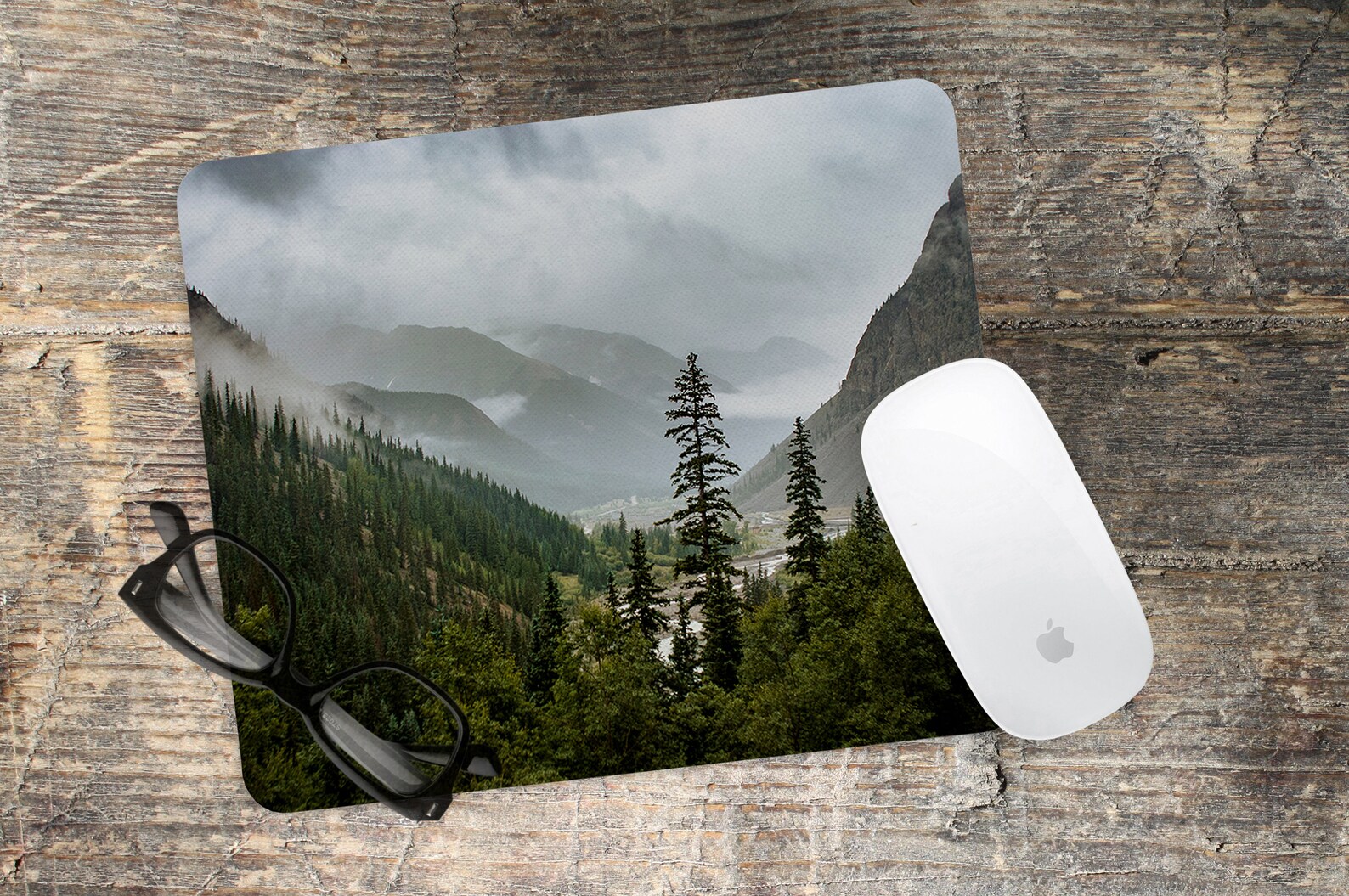 Mountain Valley Mouse Pad, Scenic Colorado Mountain Range Unique Desk ...