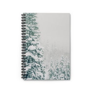 Snow Storm Notebook, Colorado Forest, Nature Journal, Minimalist Spiral ...