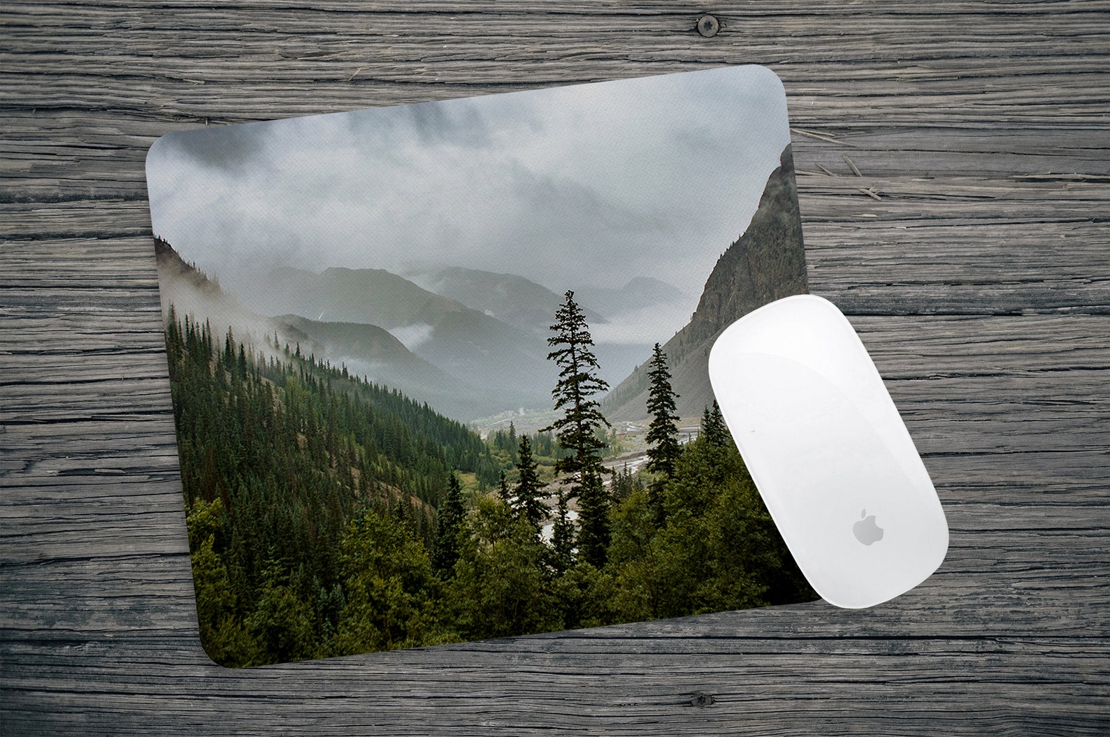 Mountain Valley Mouse Pad, Scenic Colorado Mountain Range Unique Desk ...