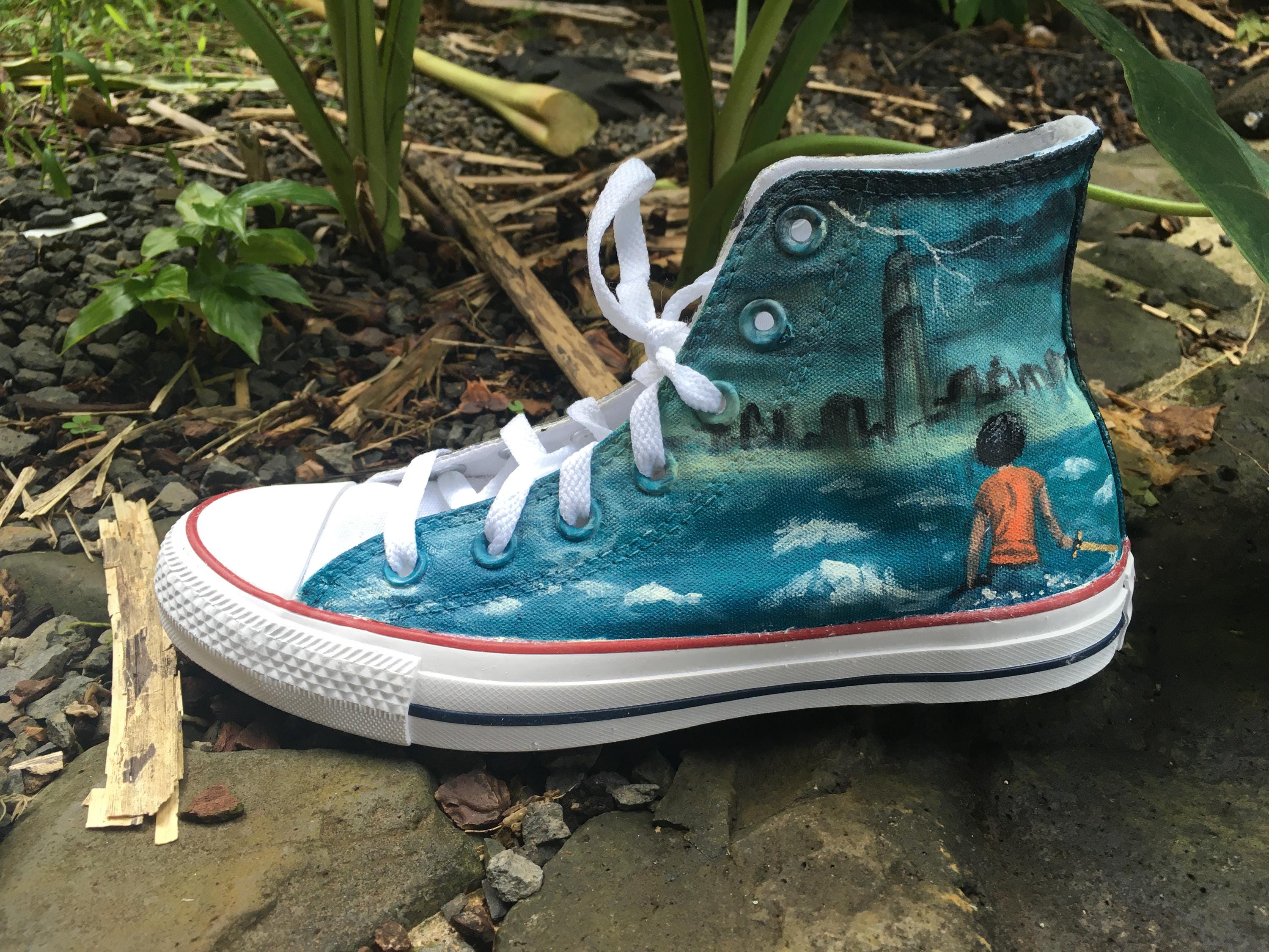 Custom Painted Percy Jackson Shoes - Etsy