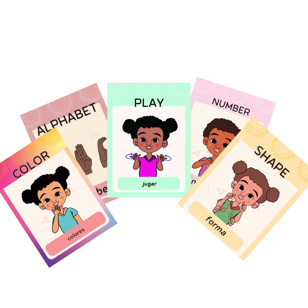 Baby Sign Flashcards | English, Spanish & ASL (digital Download) - Etsy