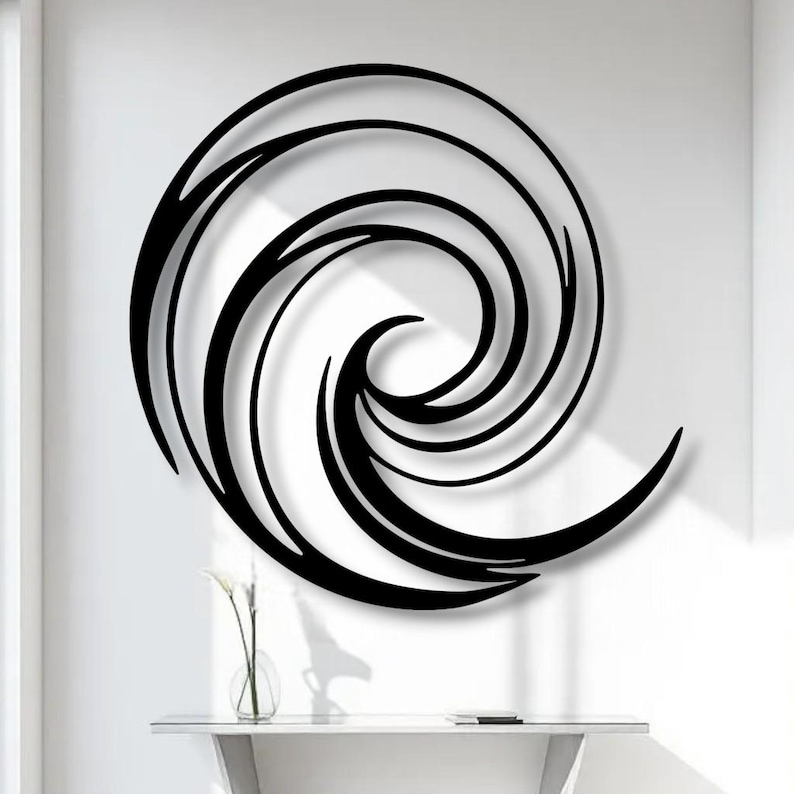 Minimalist Black Metal Spiral Wall Art, Modern Sculpture - Etsy