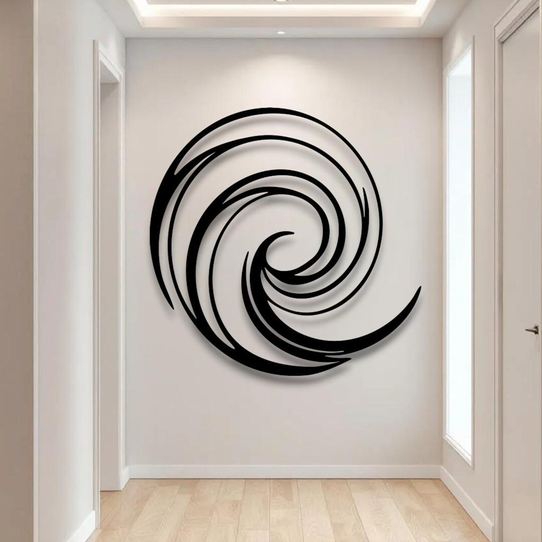 Minimalist Black Metal Spiral Wall Art, Modern Sculpture - Etsy