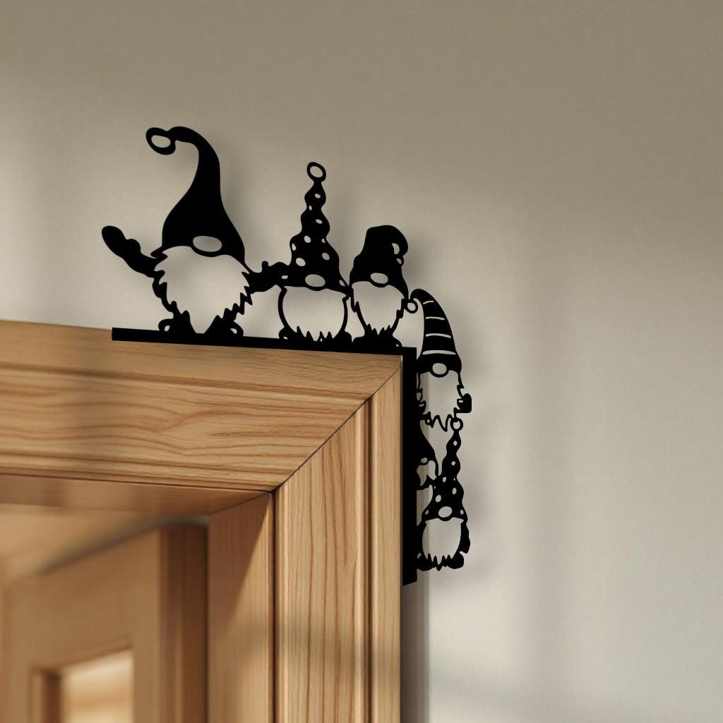 Santa’s Helpful Elves Metal Door Topper, Christmas Door Frame ...