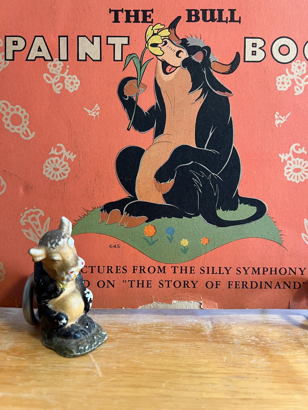 Walt Disney’s Ferdinand the Bull 1930s Coloring Book Porcelain Figurine ...