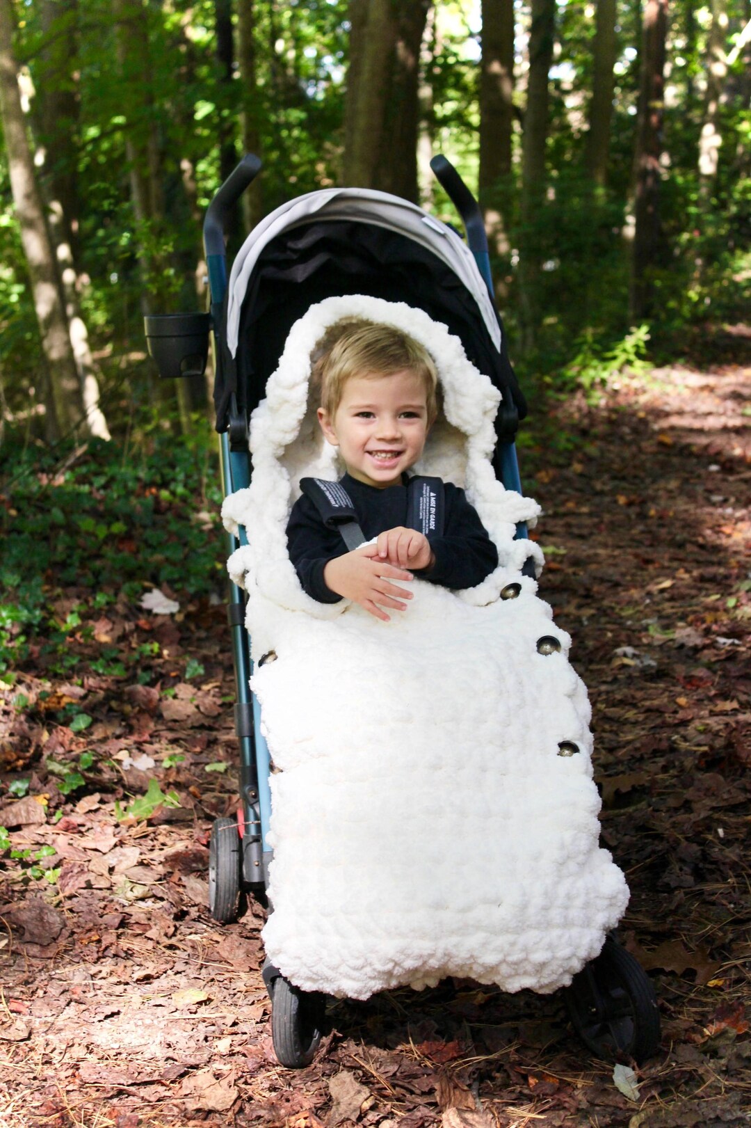 PATTERN Crochet Universal Stroller Pram Footmuff: Chunky Chenille Yarn ...