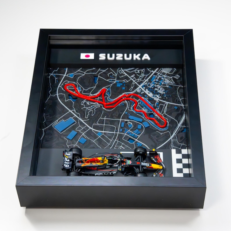 3D Printed Suzuka Race Track Display With Diecast Car | Motorsport Wall ...