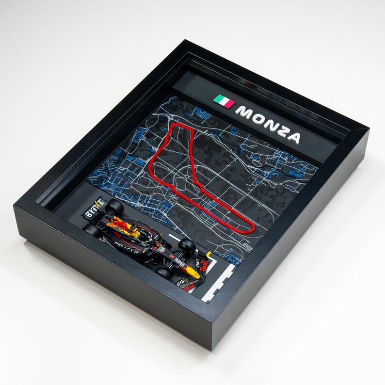 3D Printed Monza Race Track Display | Motorsport Wall Art With Diecast ...