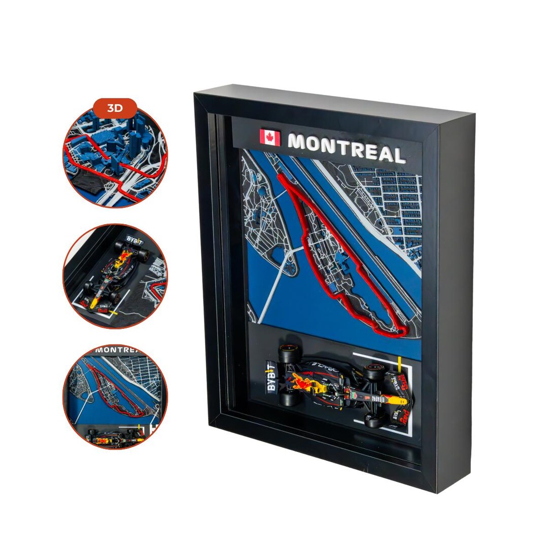 3D Printed Montreal Race Track Display With Diecast Car | Motorsport ...