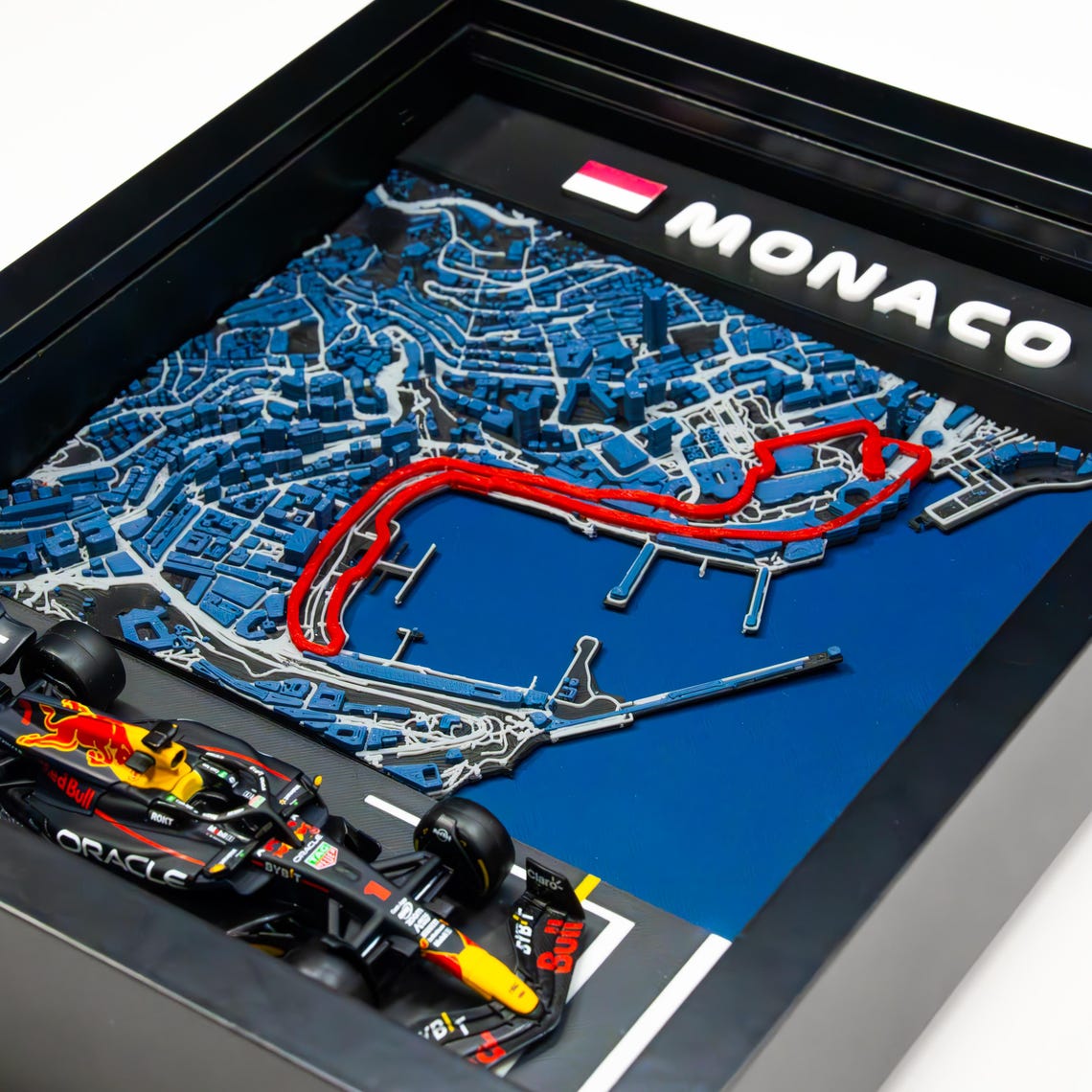 3D Printed Monaco Race Track Display With Diecast Car | Motorsport Wall ...