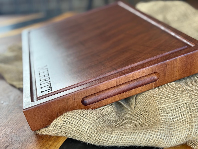 Personalized End Grain Sapele (african Mahogany) Cutting Board ...