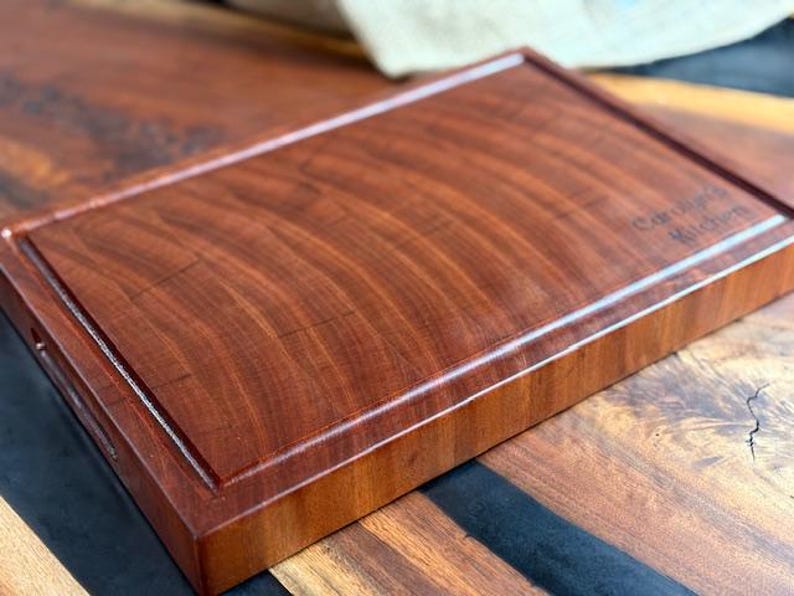 Personalized End Grain Sapele (african Mahogany) Cutting Board ...