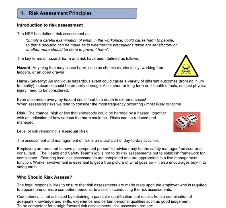 Event Risk Assessment Template: HSE Compliant, Editable (PDF & Word) - Etsy