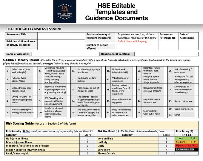 Hazards Register | Hazards Tracking Matrix Template | Hazards Tracker ...