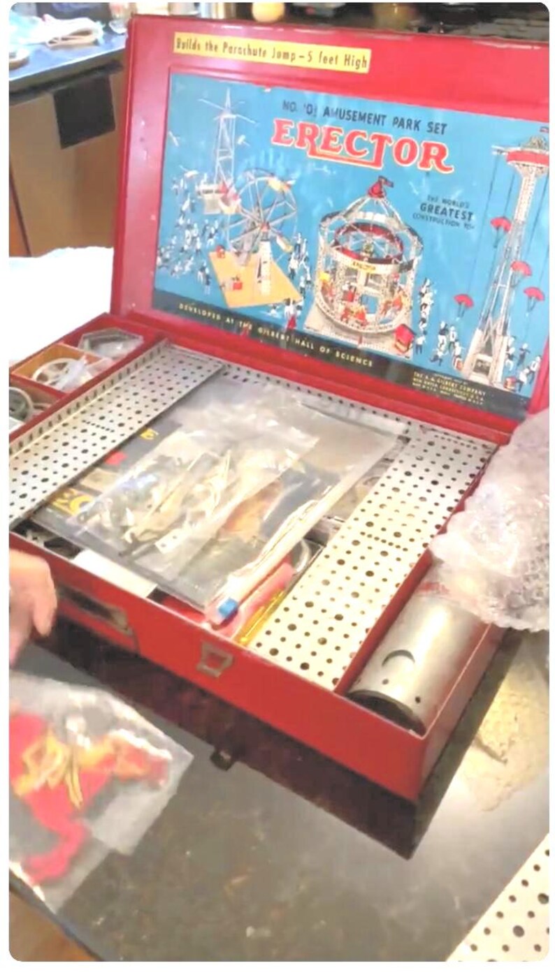 Gilbert Erector 1950’s Complete Set: All Parts for Carousel, Ferris ...