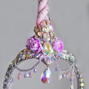 The Magical Unicorn Horn Crown in Crystal Aurora White - Etsy Israel