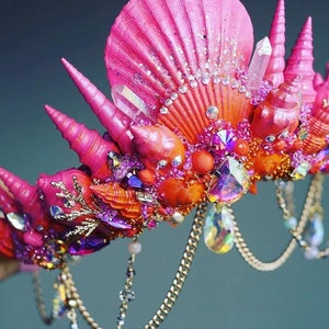 The Coral Reef Crown - Mermaid Crown - Shell Crown - Crystal Crown ...