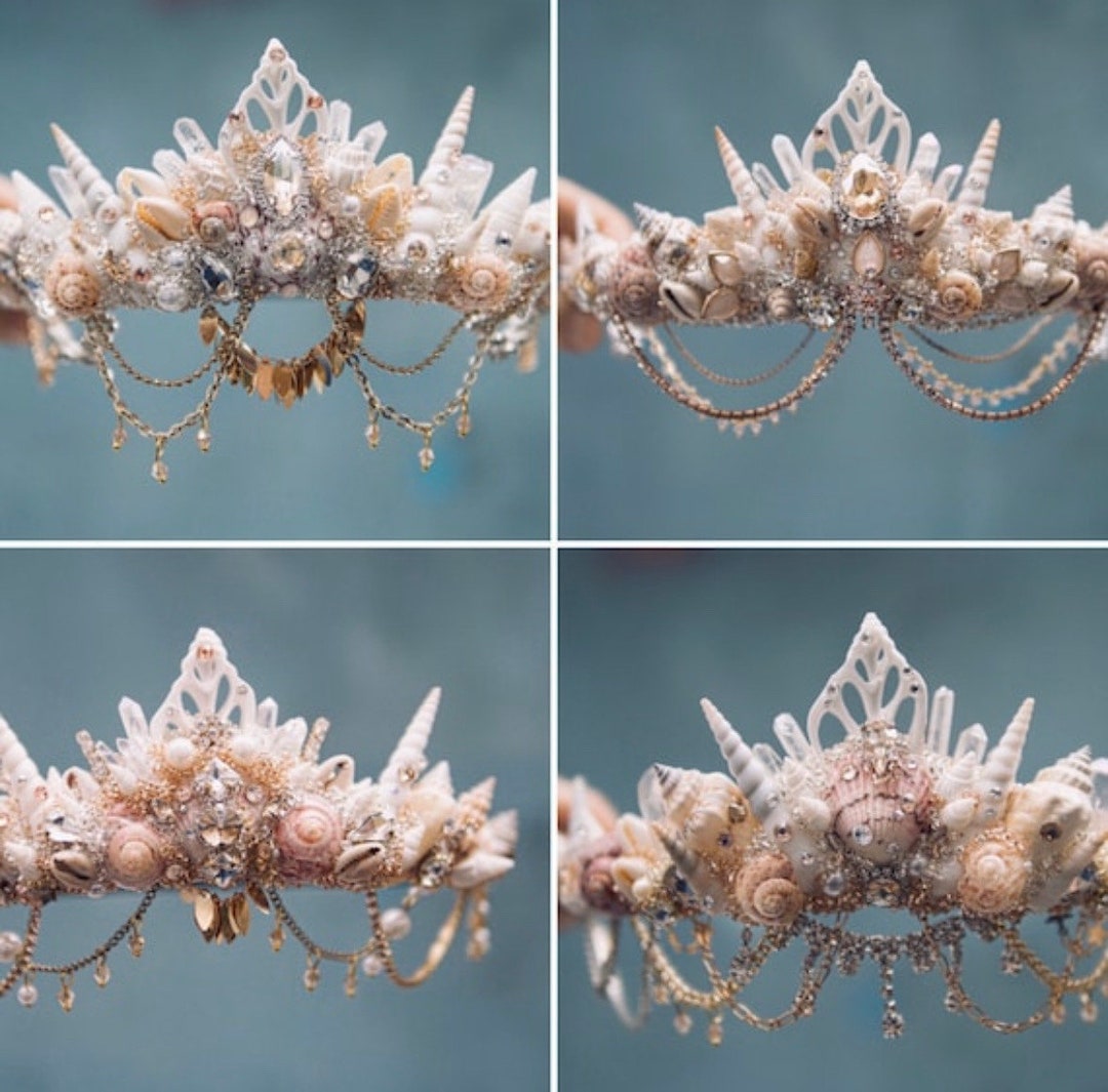 Rose Gold Princess of the Ocean Crown Mermaid Crown Shell - Etsy UK