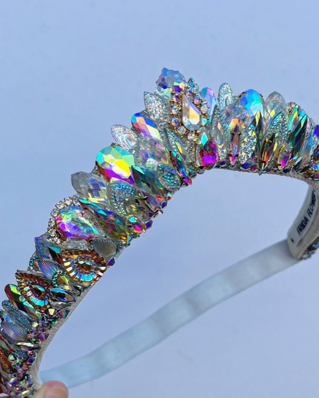 The Chloe Gemstone Crown - Mermaid Crown - Shell Crown - Crystal Crown ...