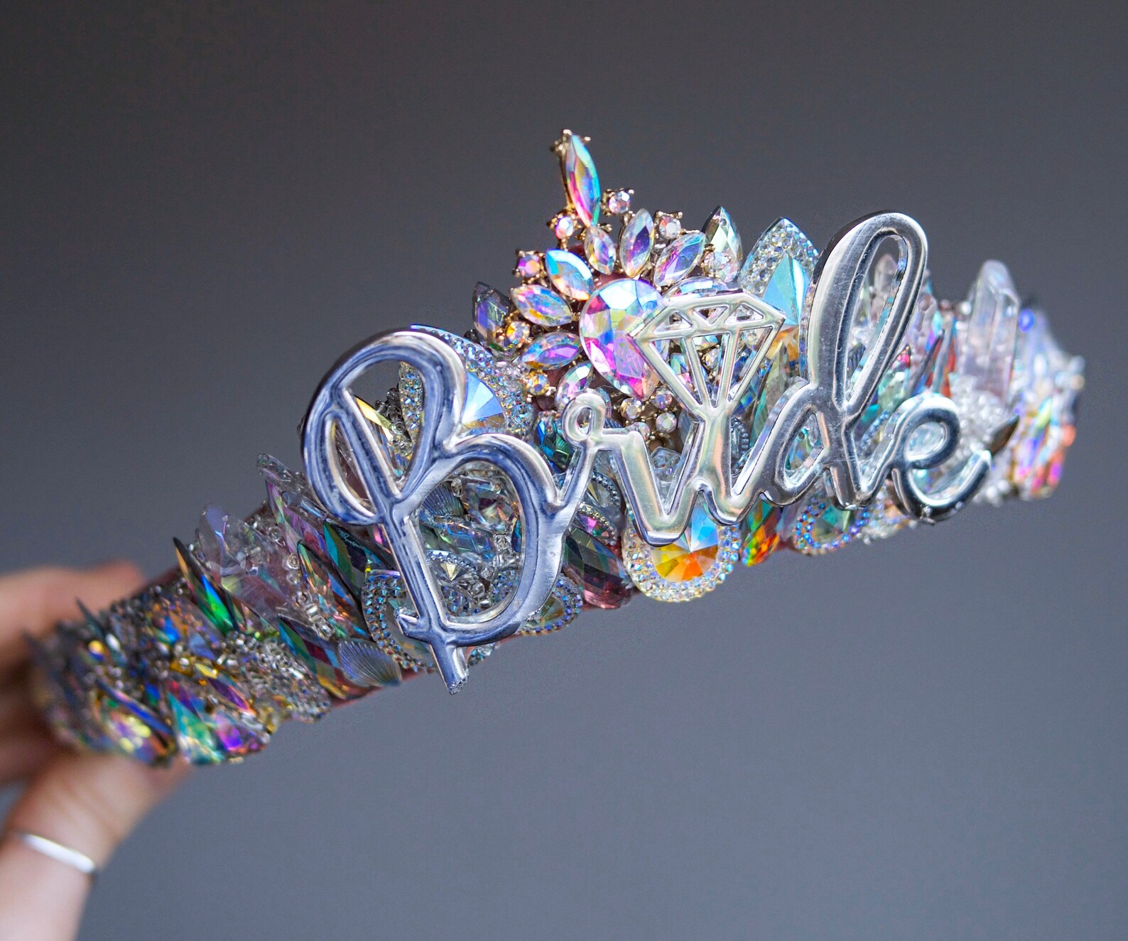 The Aurora “bride” Crystal and Quartz Gemstone Crown - Mermaid Crown ...