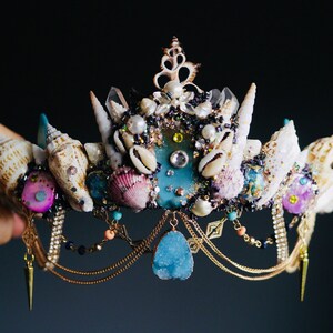 The Princess of the Ocean Crown- Mermaid Crown - Shell Crown - Crystal ...