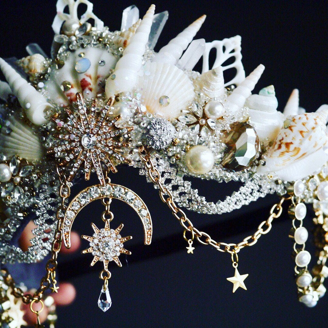 The Queen of the Sea Crown Mermaid Crown Shell Crown - Etsy UK