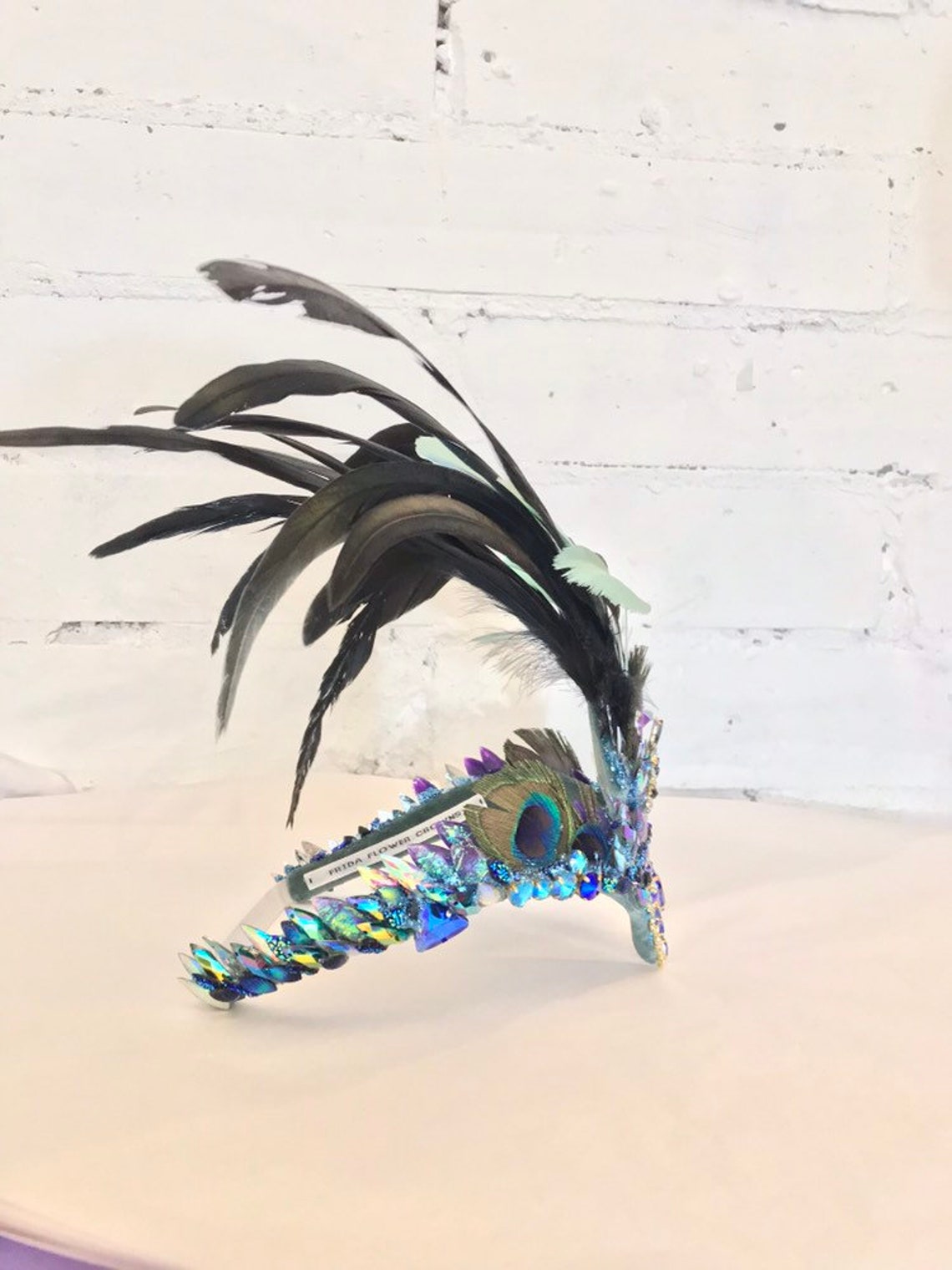The Peacock Feather Crown Showgirl Carnival Crown - Etsy