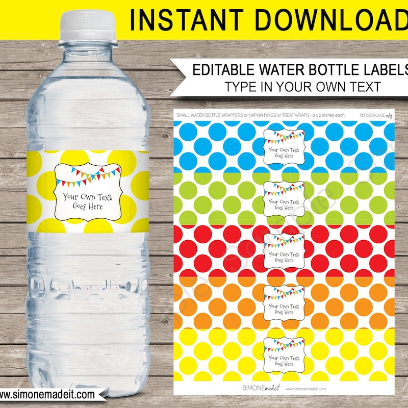 Polka Dot Labels - Etsy