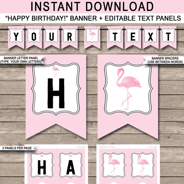 Flamingo Banner - Etsy