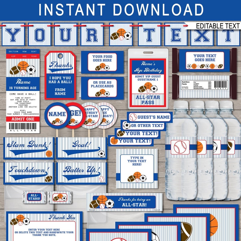 Sports Theme Party - Etsy