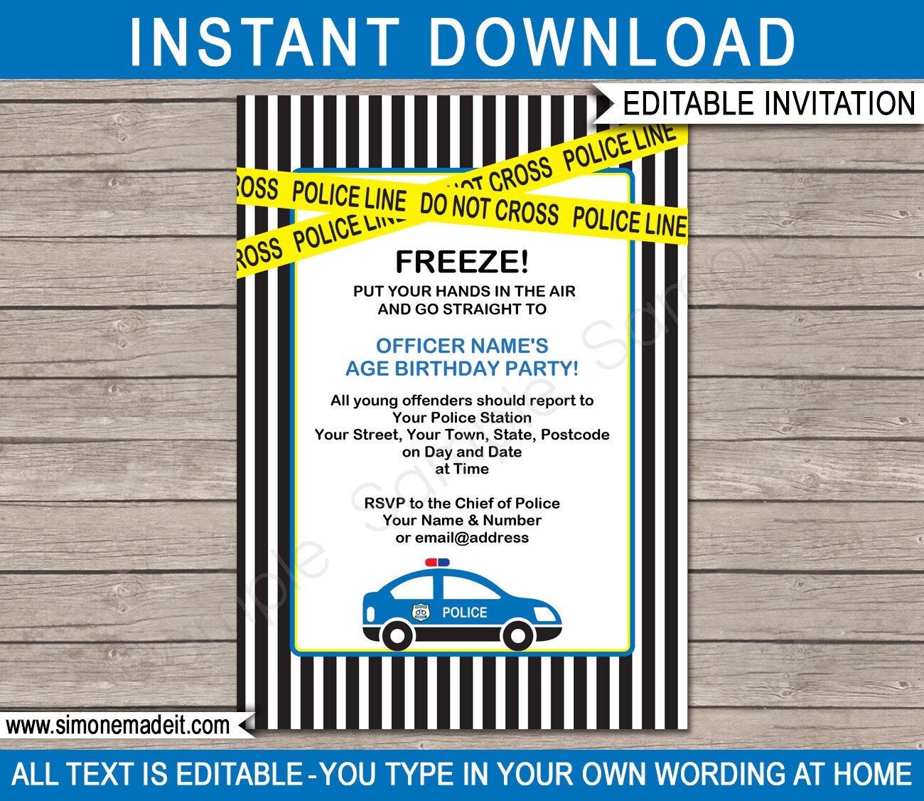 Police Invitation Card Template Police Officer Retirement Party