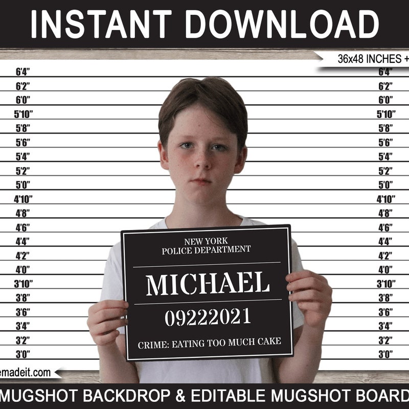 Mugshot Board - Etsy