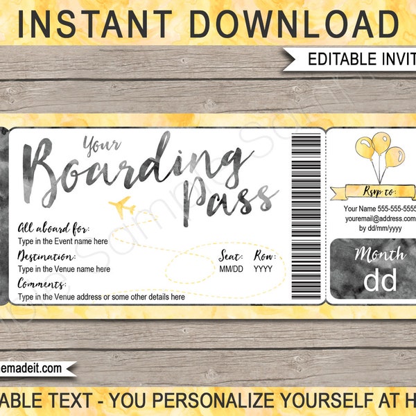 Destination Birthday Invitations - Etsy