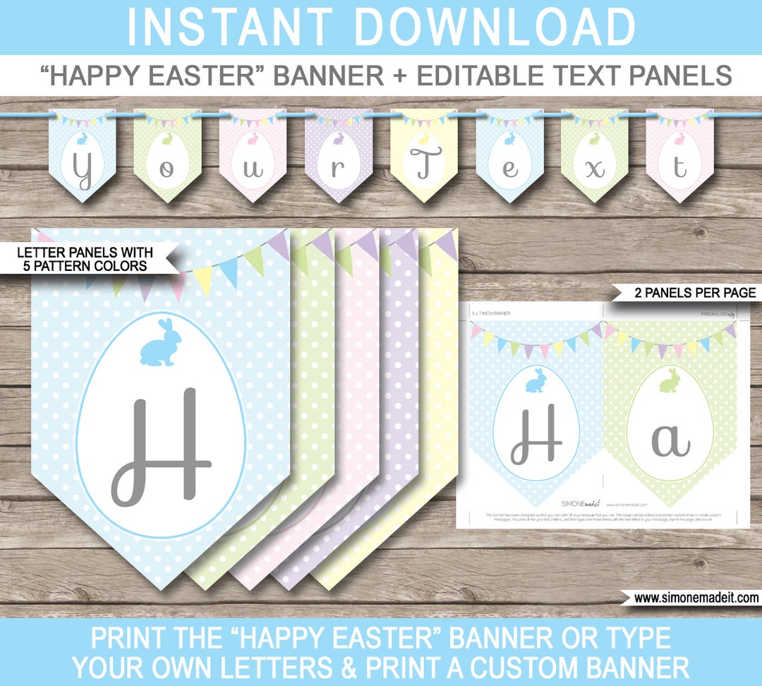 Easter Banner - Happy Easter Banner - Custom Easter Banner - Easter ...