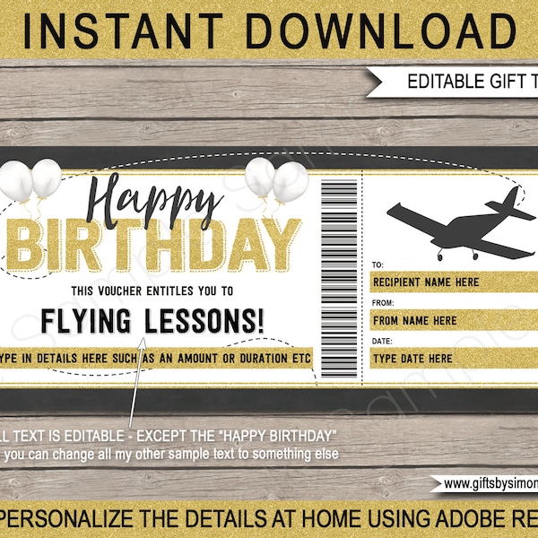 Gift Certificate Template Printable and Editable - Etsy