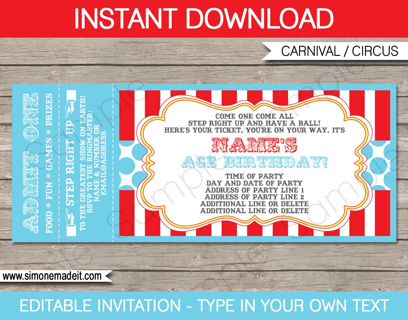 Free Circus Templates