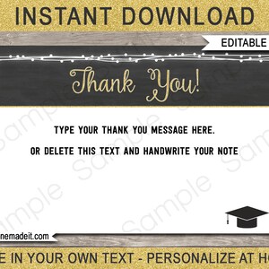 Gold Graduation Party Invitations & Decorations Template Bundle - Any ...
