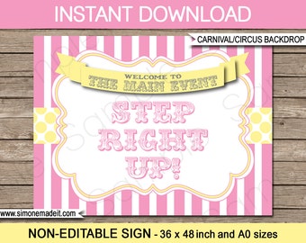 Carnival Step Right up Sign - Etsy