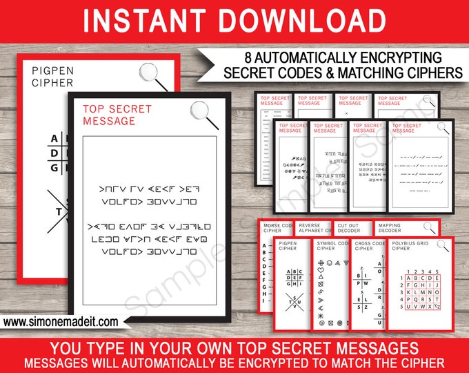 Secret Agent Spy Activity, Ciphers and Codes, Secret Codes for Kids ...