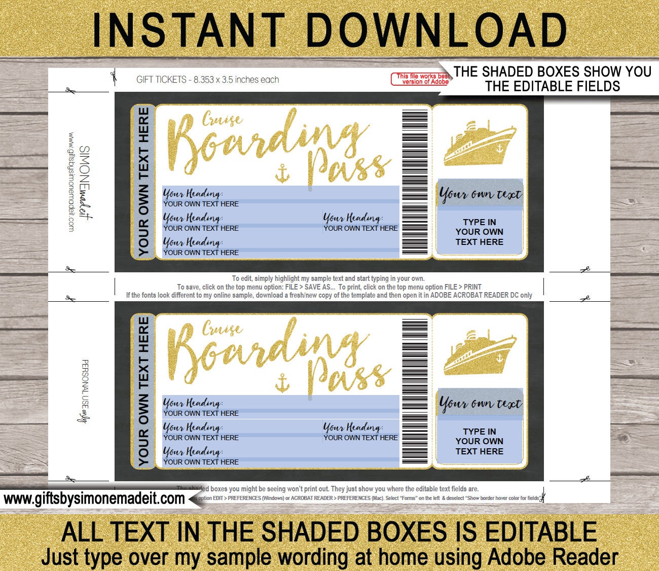 Ticket Border Template