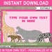 Safari Theme Favor Tags for Girls Thank You Tags Birthday Party Favors ...