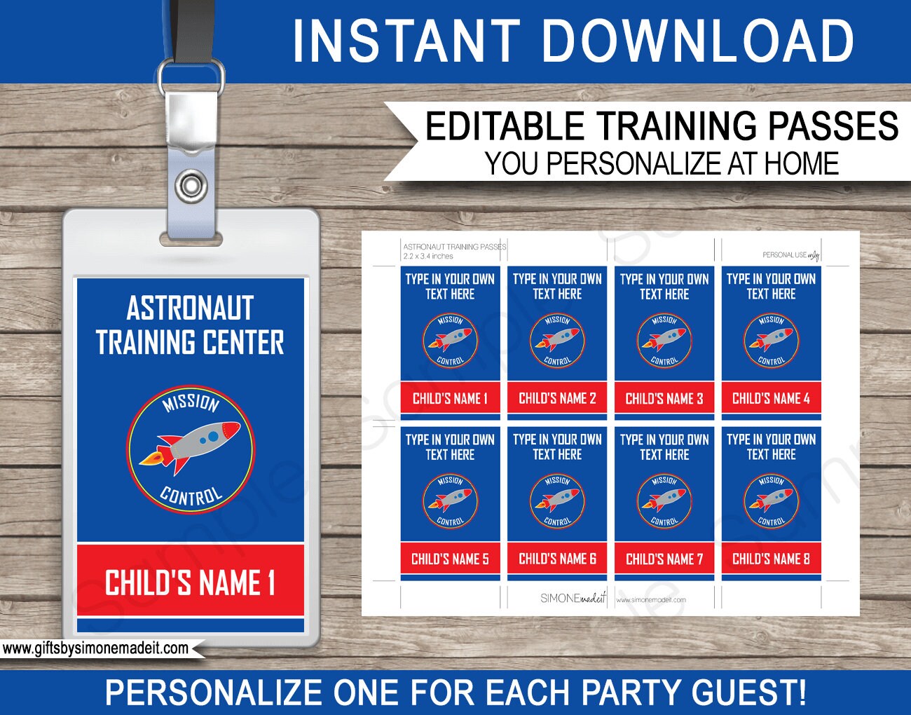 Printable Name Tags For Astronauts